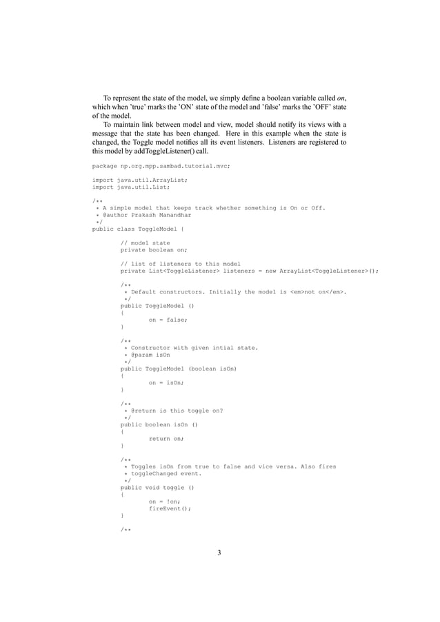 Java Swing Custom GUI MVC Component Tutorial | PDF Java Swing Custom GUI MVC Component Tutorial | PDF