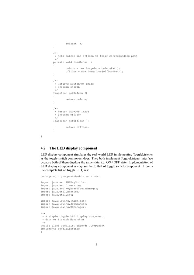Java Swing Custom GUI MVC Component Tutorial | PDF