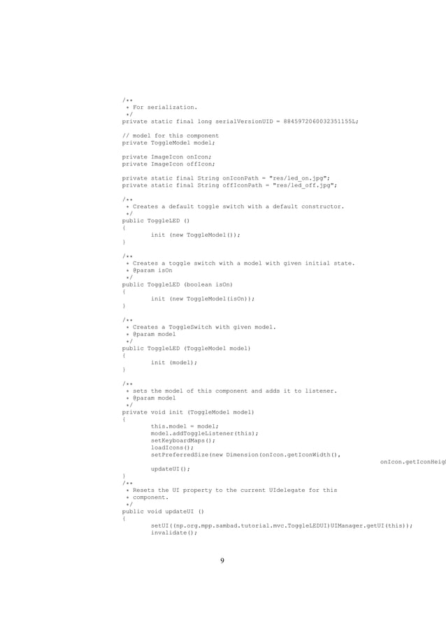 Java Swing Custom GUI MVC Component Tutorial | PDF