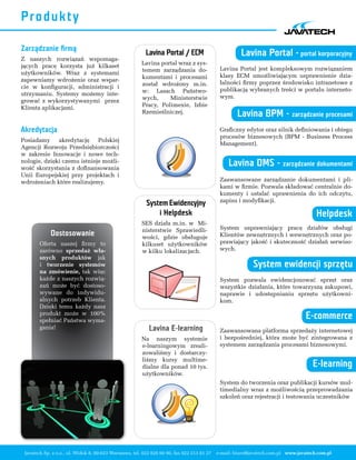 Javatech Folder Informacyjny | PDF