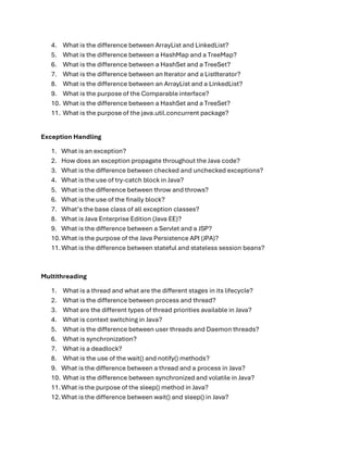 __ Java Technical round questions .pdf soo | PDF | Programming Languages | Computing