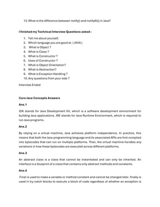 __ Java Technical round questions .pdf soo | PDF | Programming ...