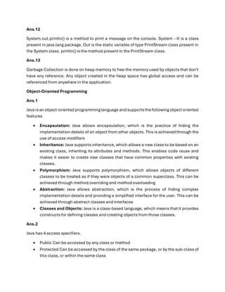 __ Java Technical round questions .pdf soo | PDF | Programming Languages | Computing