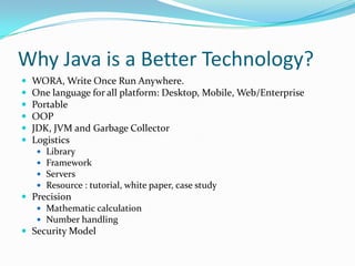 Java Technology | PPTX