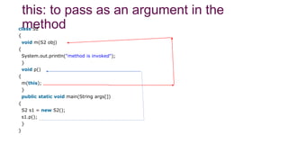 Java this keyword ppt with example | PPTX