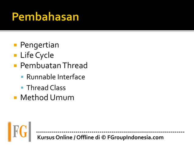 Modul Kelas Programming Java Thread Pptx Programming Languages 6864