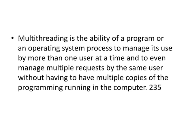 Java Thread & Multithreading | PPT