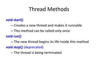 Java threads | PDF | Operating Systems | Computer Software and Applications