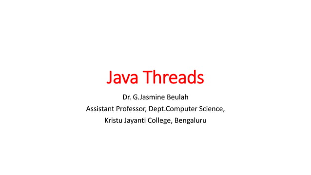 Java threads | PPT