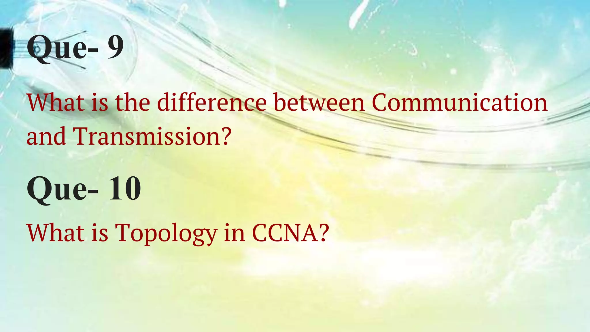 CCNA Interview Questions and Answer ppt - JavaTpoint | PPTX