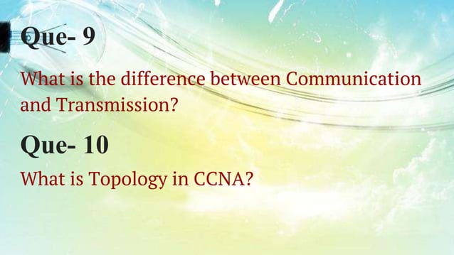 CCNA Interview Questions and Answer ppt - JavaTpoint | PPTX