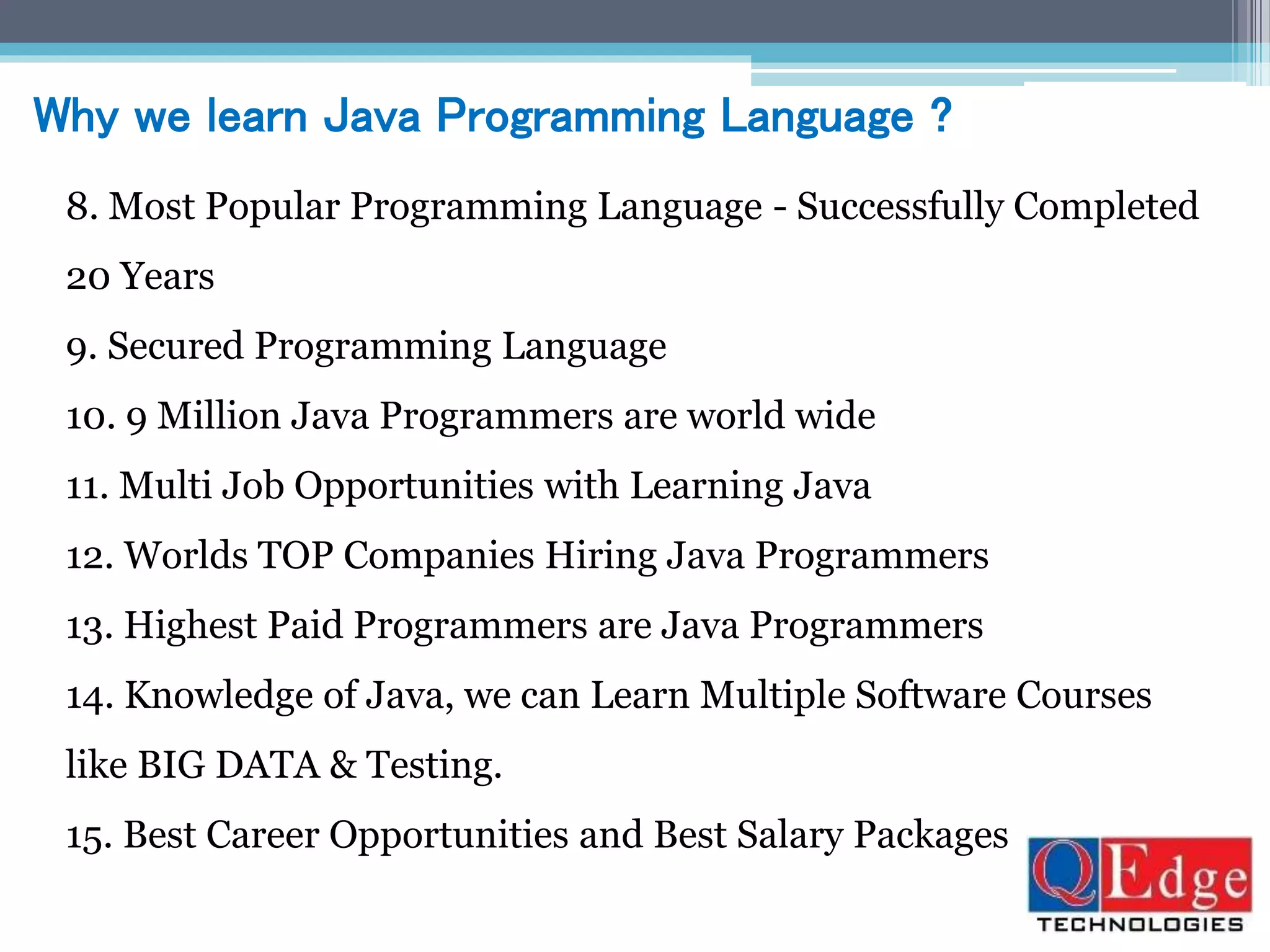 Java Training and Placement in Hyderabad | PPT
