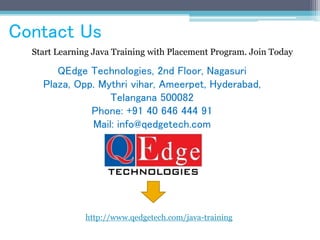 Java Training and Placement in Hyderabad | PPT