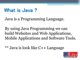 Java Training and Placement in Hyderabad | PPT