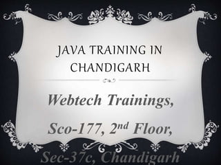 Java training in chandigarh | PPT