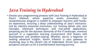 Java Training in Hyderabad | PPT