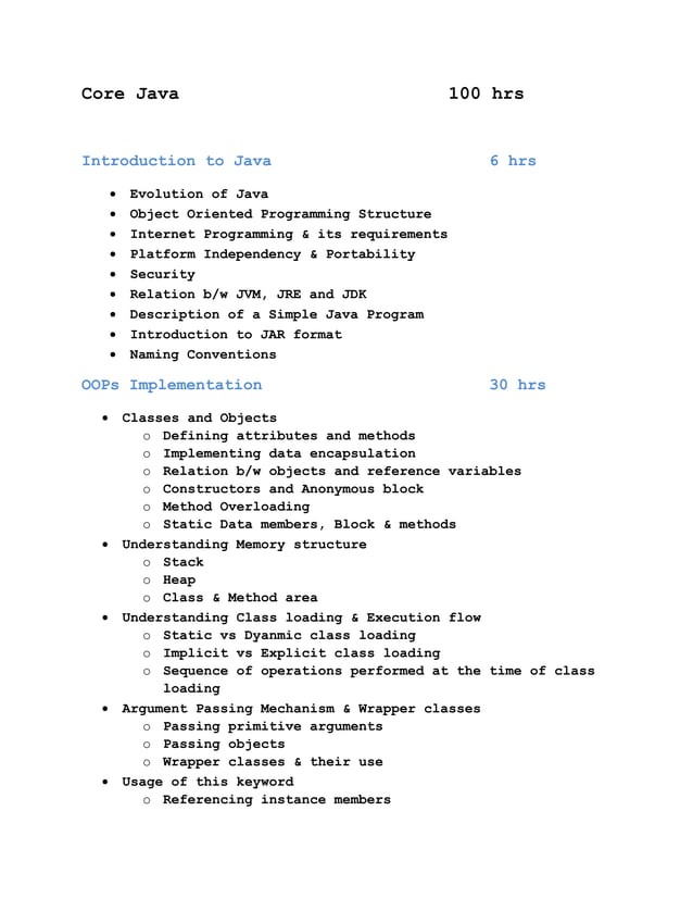 Java training in Noida | PDF