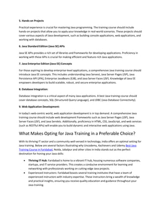 Java Training Made Easy: Learn from Industry Experts | PDF