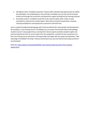 Java Training Made Easy: Learn from Industry Experts | PDF