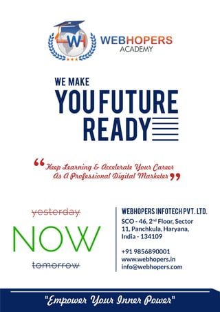 Java Training in Chandigarh Panchkula - WebHopers Academy Syllabus | PDF