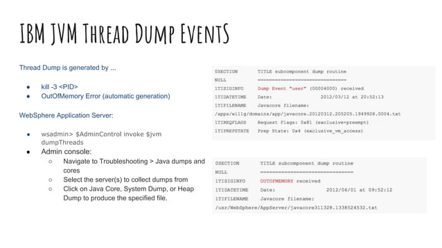 Java troubleshooting thread dump | PPT