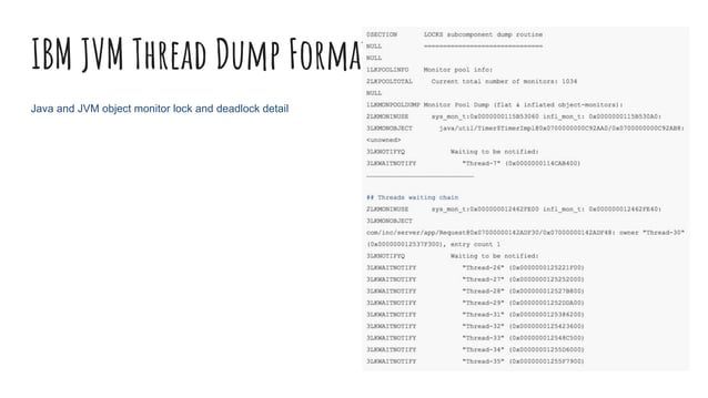 Java troubleshooting thread dump | PPT
