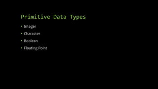Java Data Types and Variables | PPT