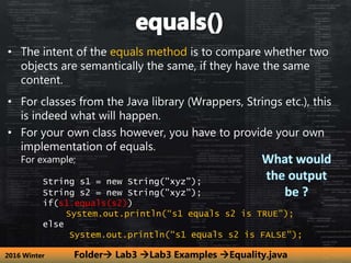 Java Tutorial Lab 3 | PPT | Free Download