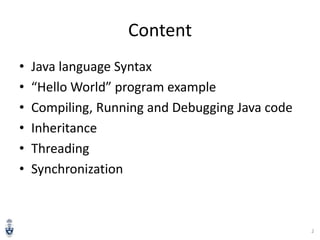 Introduction to Java Programming Language | PPT