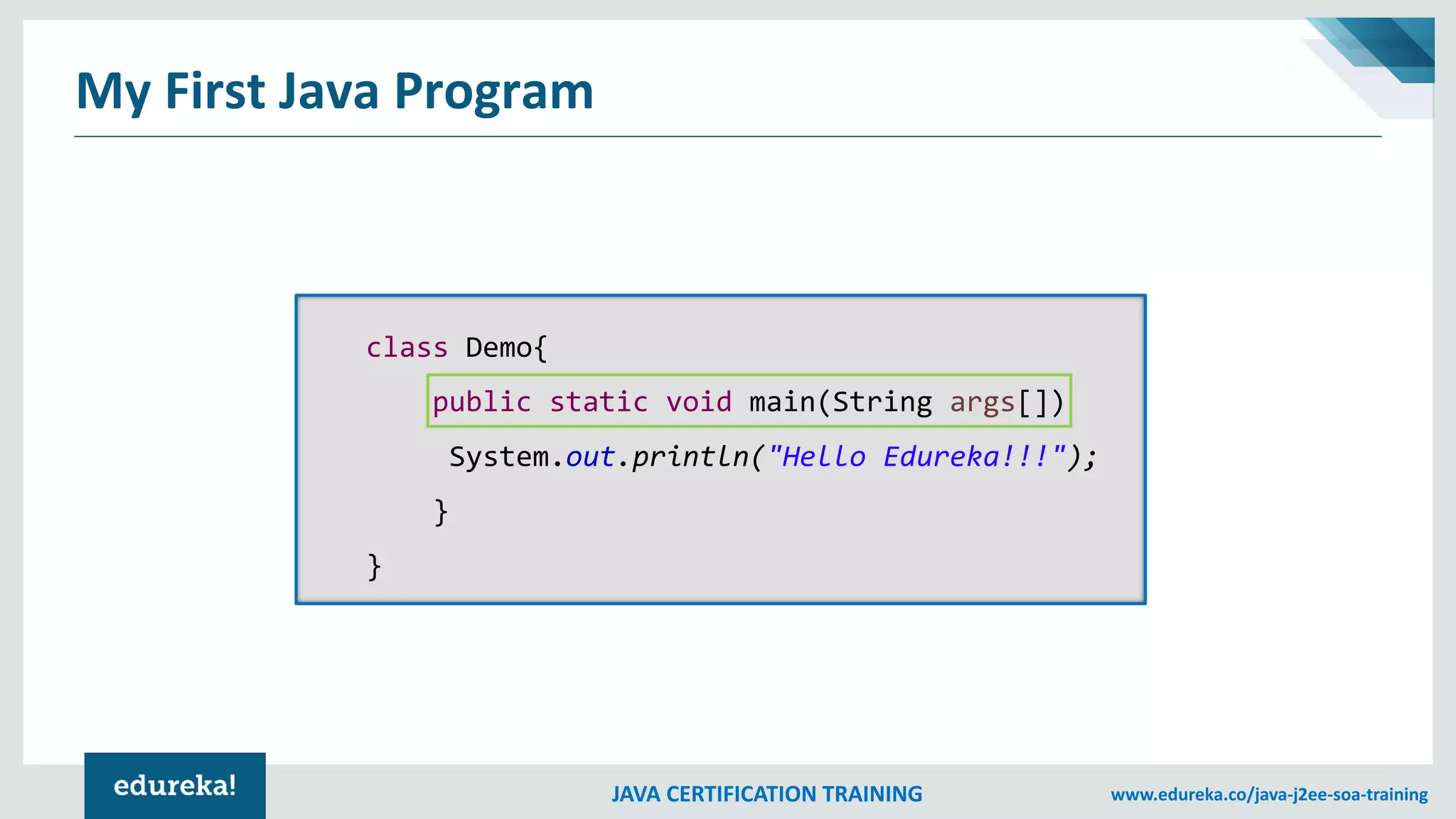 Java Tutorial For Beginners Step By Step Java Basics Java Certification Training Edureka