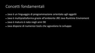 Linguaggio Java - Classi e Oggetti | PPT