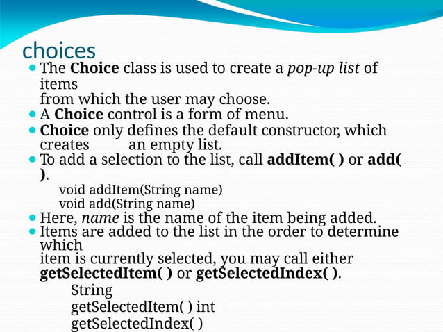 EVENT DRIVEN PROGRAMMING SWING APPLET AWT | PPT