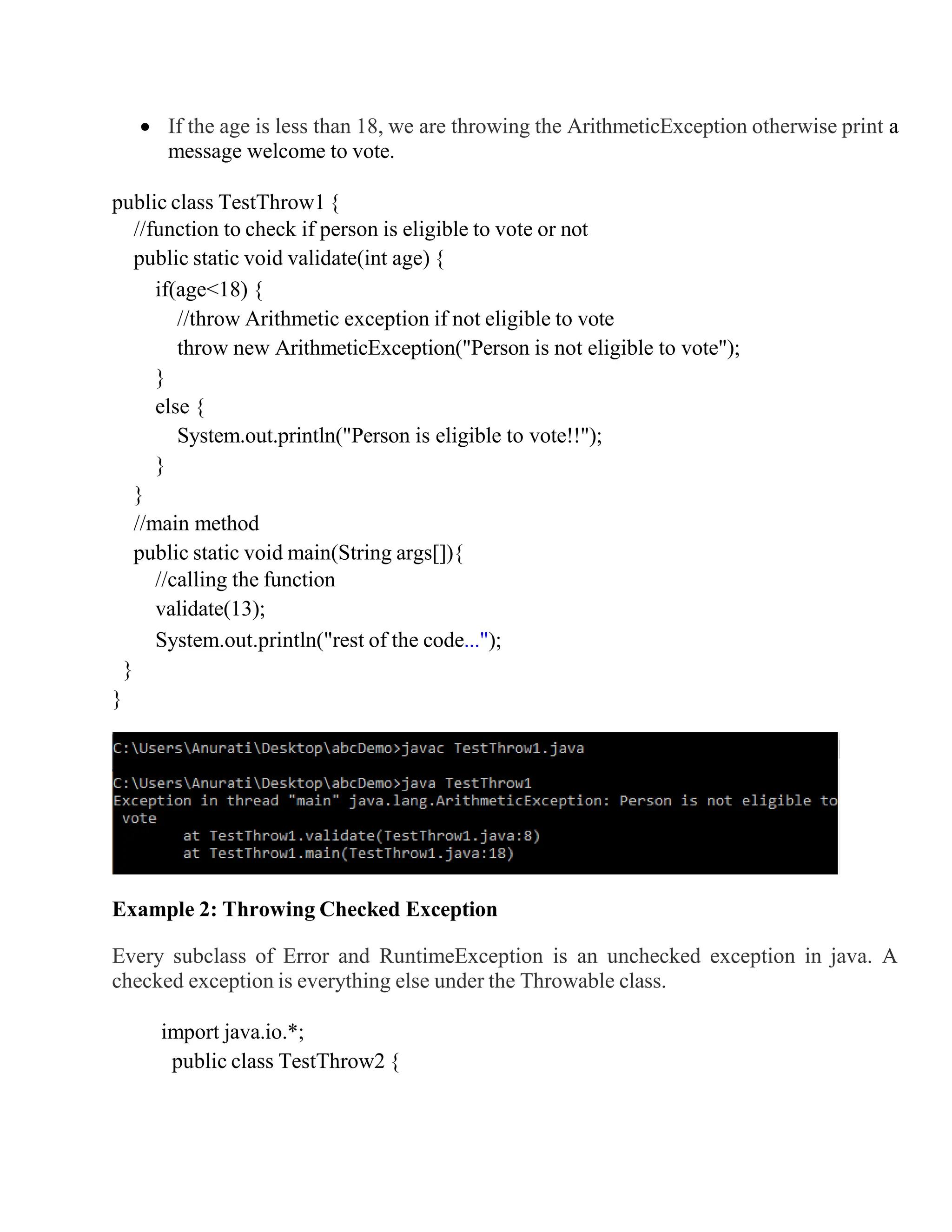 Exception Handling Multithreading Fundamental Of Exception Exception Types Using Try And 3825
