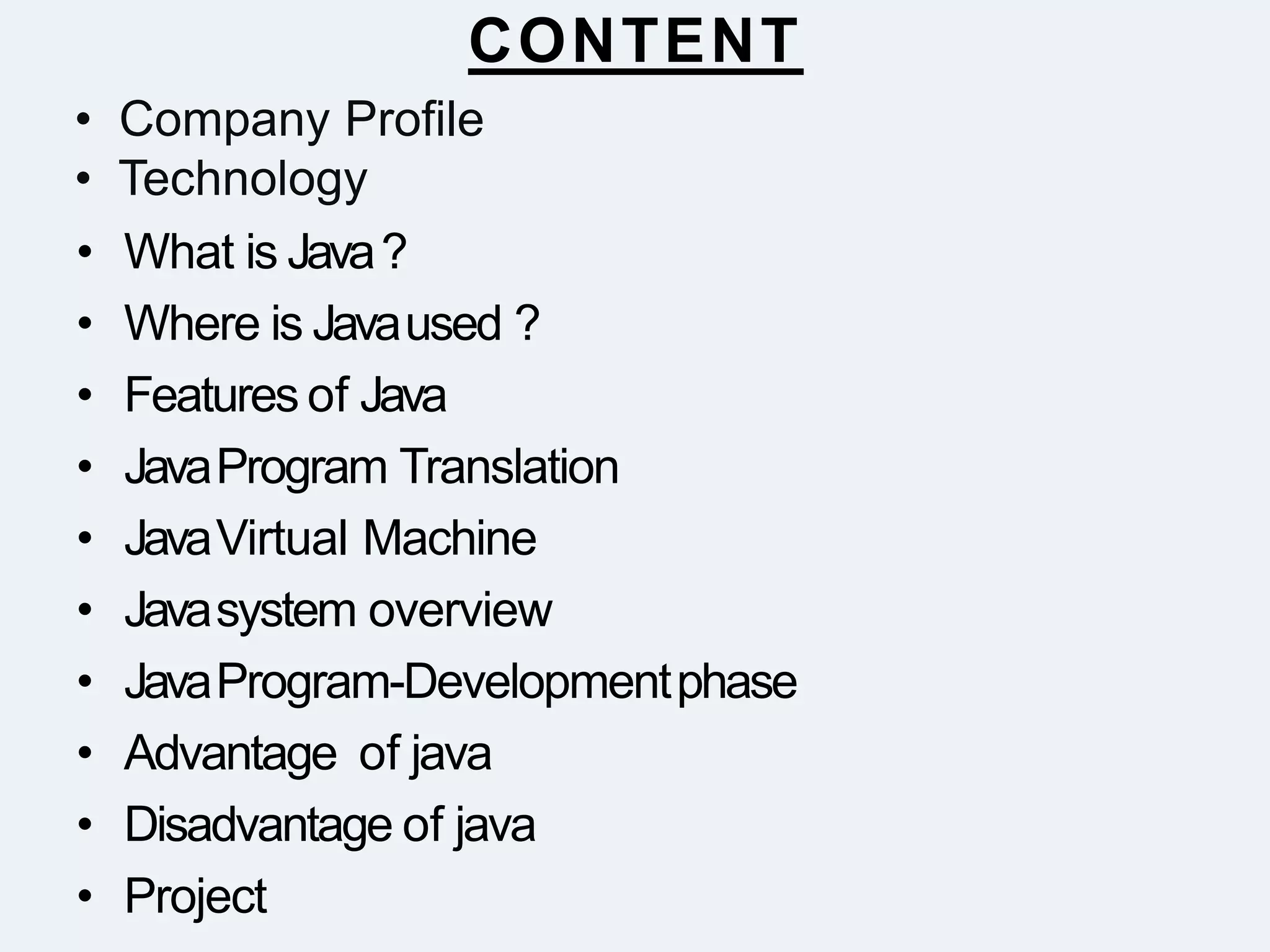 Industrial Training Report on Java Technology. | PPSX
