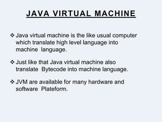 Industrial Training Report on Java Technology. | PPSX
