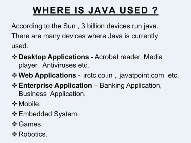Industrial Training Report on Java Technology. | PPSX