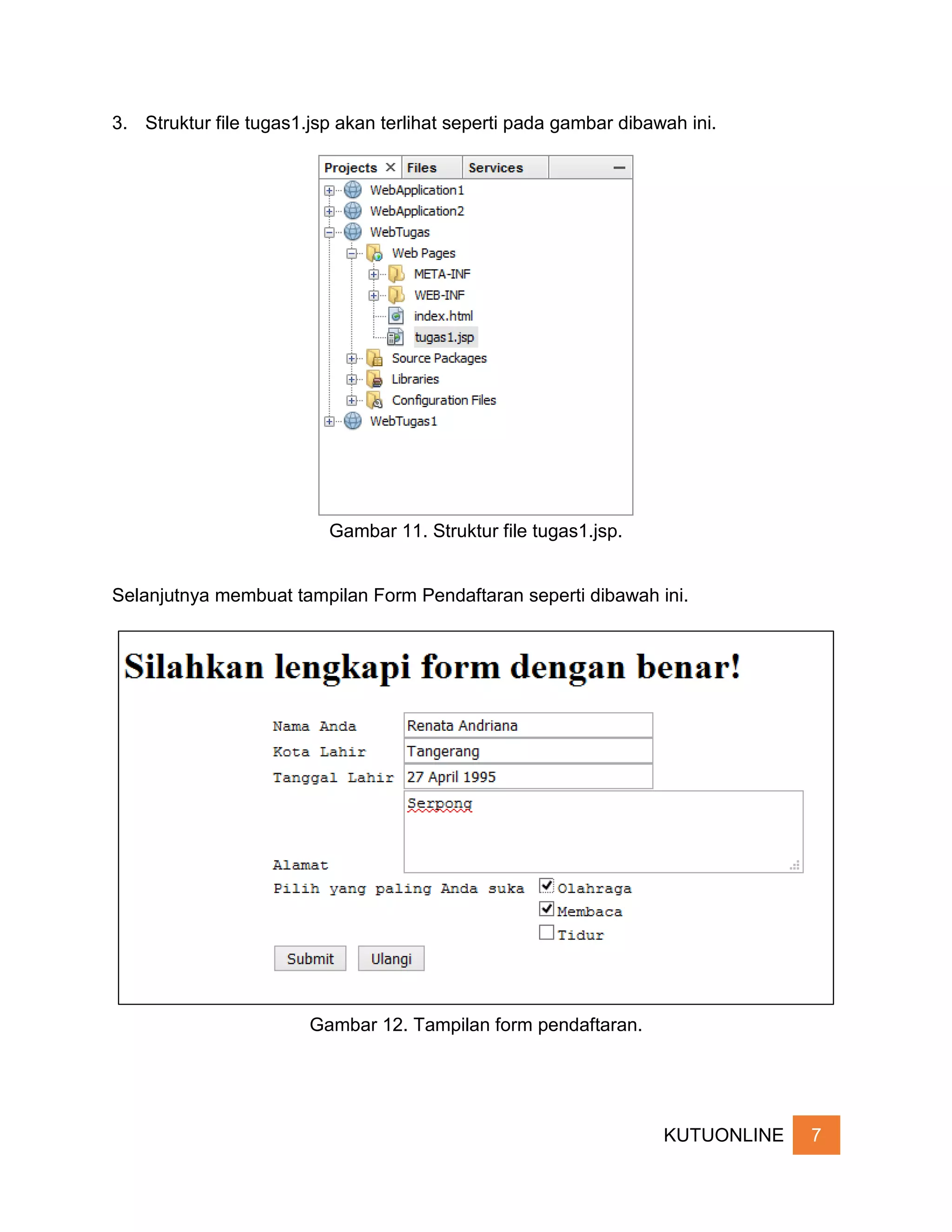 Java Web Form Pendaftaran - JSP | PDF