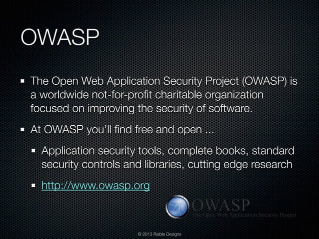 Java Web Application Security - Denver JUG 2013 | PPT