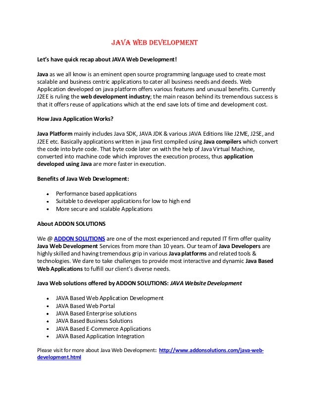 Java web development