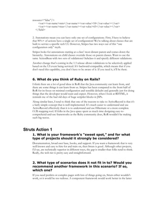 Java Web Frameworks Sweetspots | PDF | Web Development | Internet