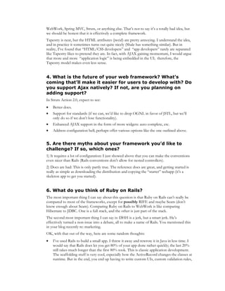 Java Web Frameworks Sweetspots | PDF | Web Development | Internet