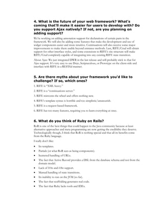 Java Web Frameworks Sweetspots | PDF | Web Development | Internet