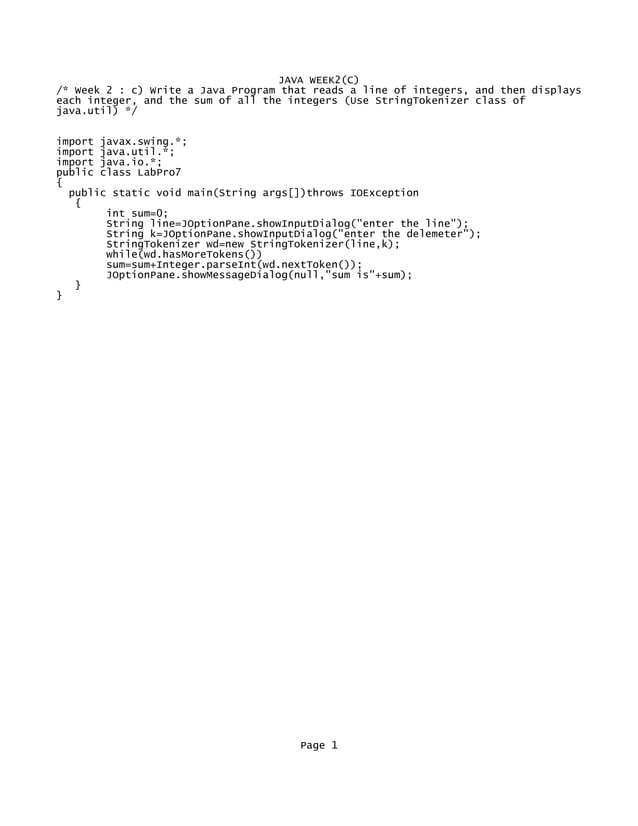 Java Week2(C) Notepad | PDF