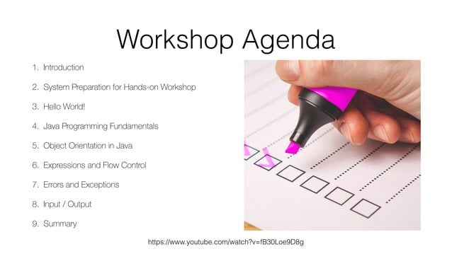 Java workshop 101 Preamble | PDF