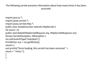 Javax.servlet,http packages | PPT