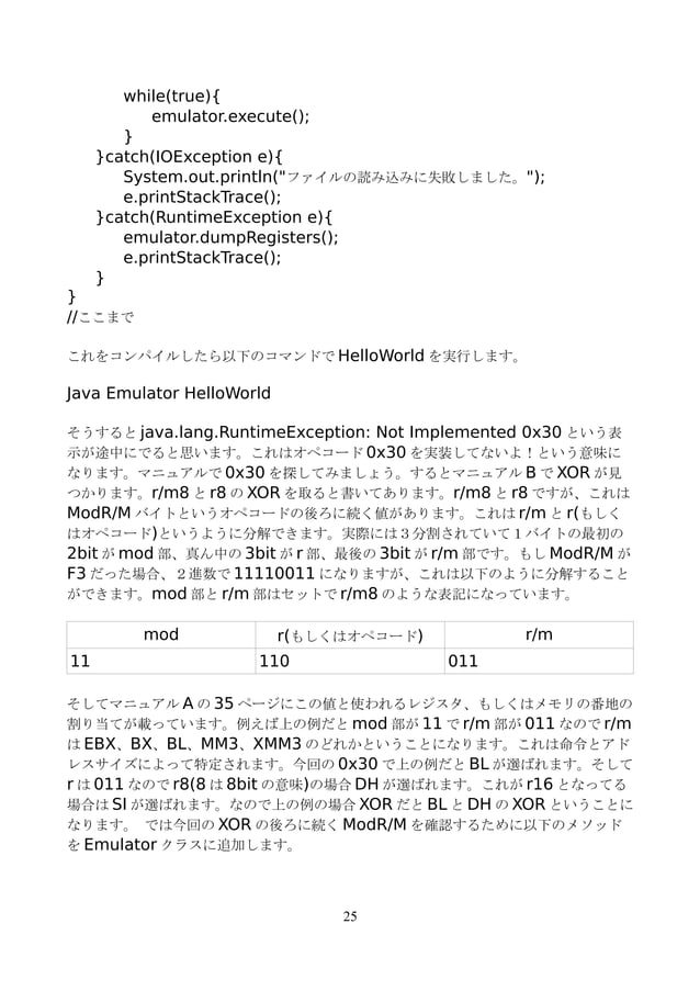 Javaで作る超簡易x86エミュレータ | PDF | Programming Languages | Computing
