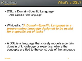 Writing Domain-Specific Languages in Groovy | PPT