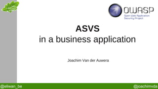 Java zone ASVS 2015 | PPT