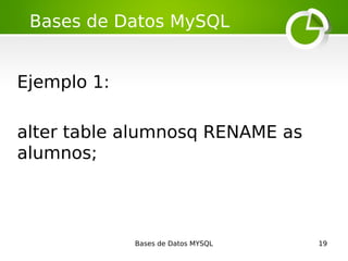 Mysql comandos básicos para crear bases de datos y sus tablas | PPT