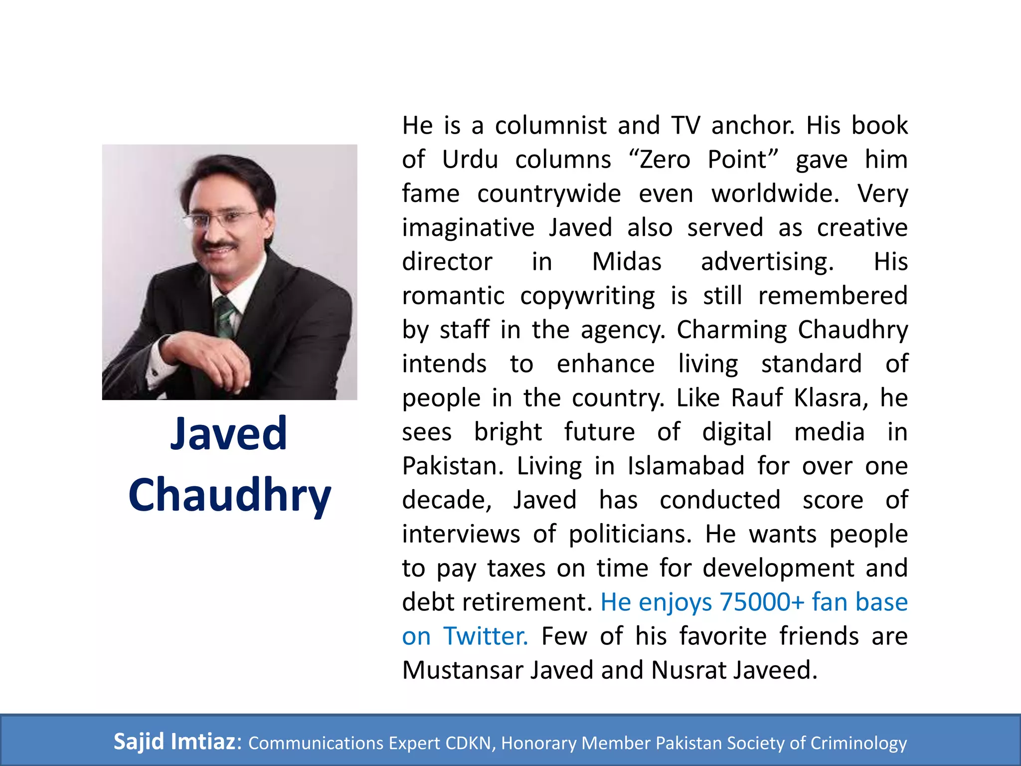 Javed Chaudhry | PPTX